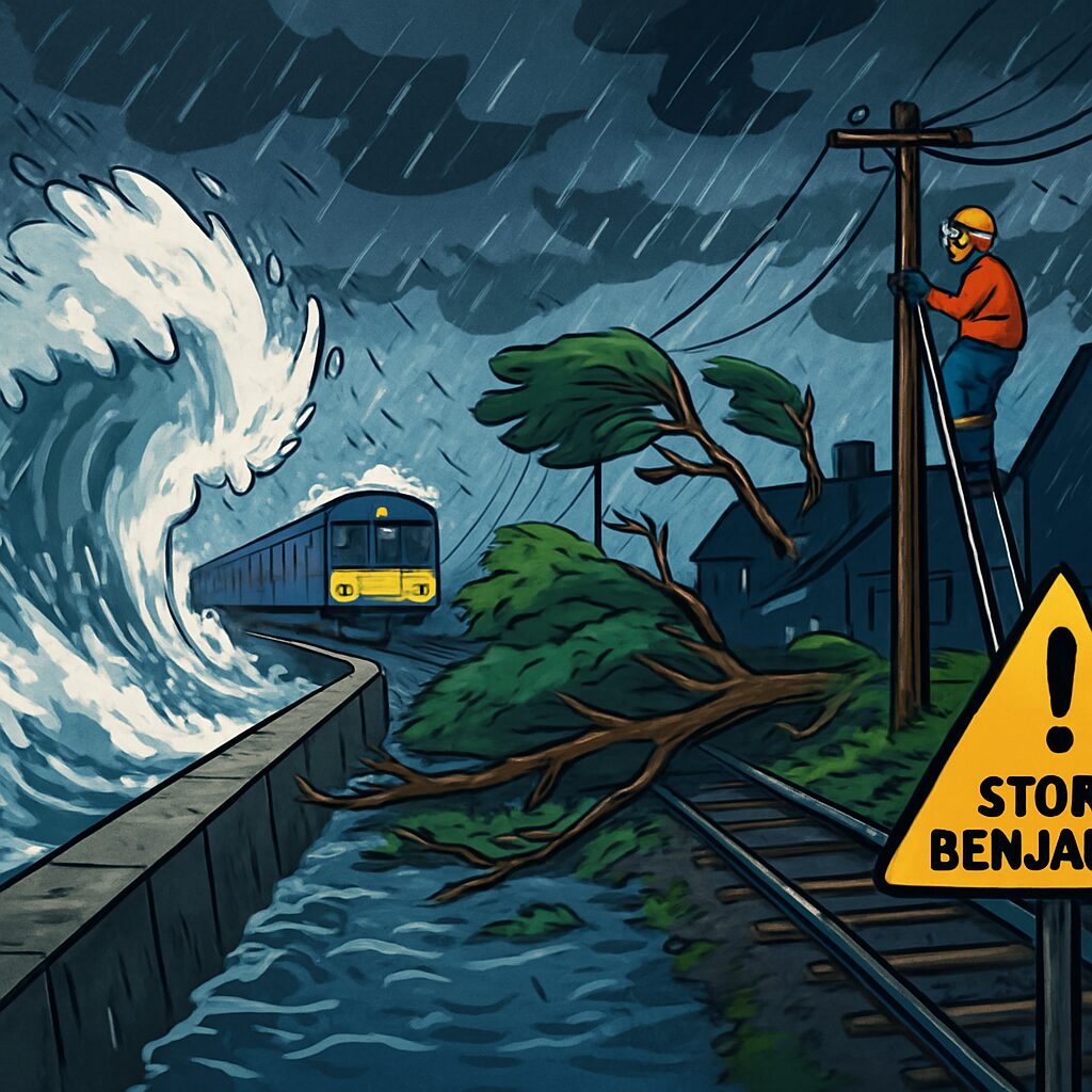 Storm Benjamin causes dramatic high tide in UK - Herald Times