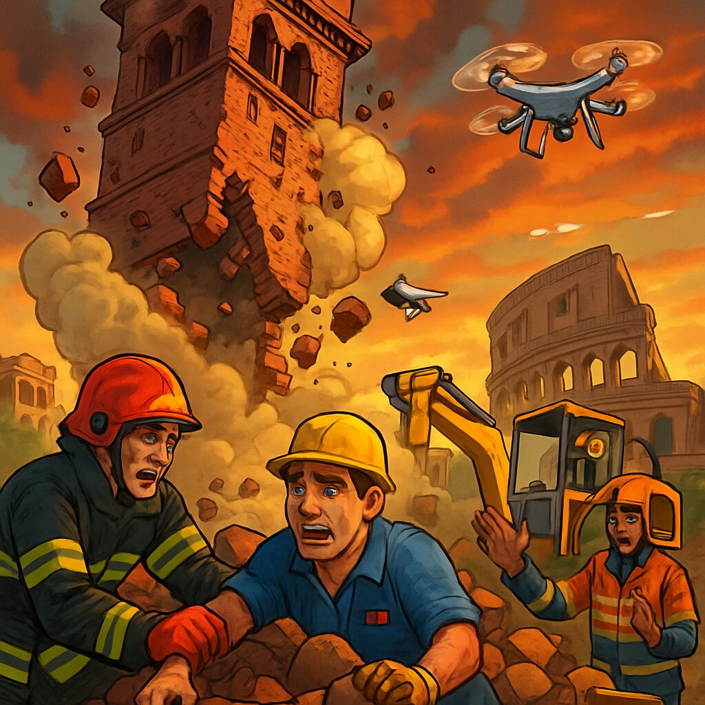 Worker dies after partial collapse of medieval tower in Rome - Herald Times