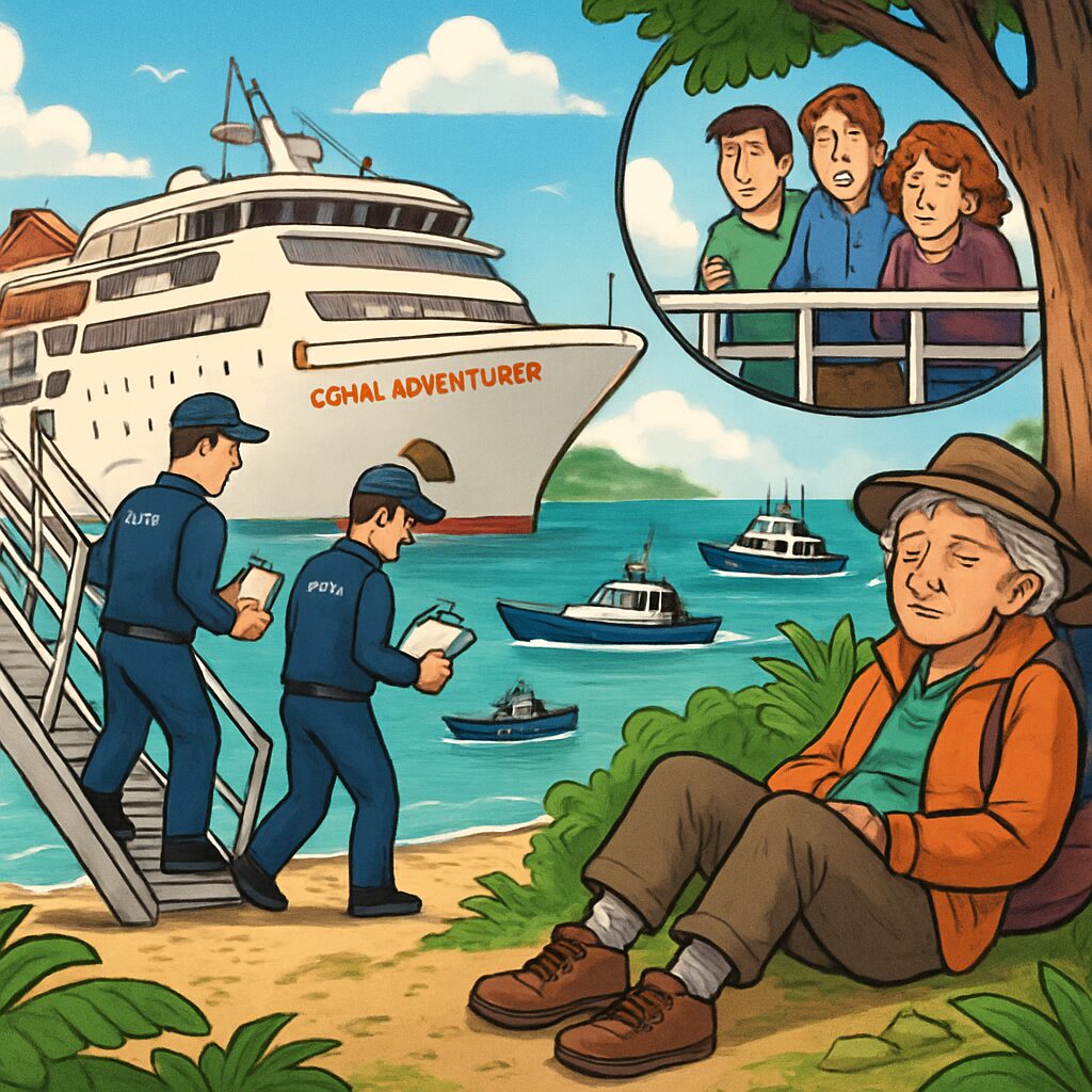 Investigators board cruise ship that left woman behind on island ...
