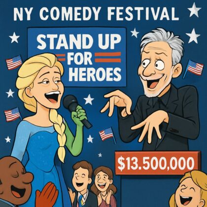 Idina Menzel and Jon Stewart recreate infamous ‘Adele Dazeem’ moment ...