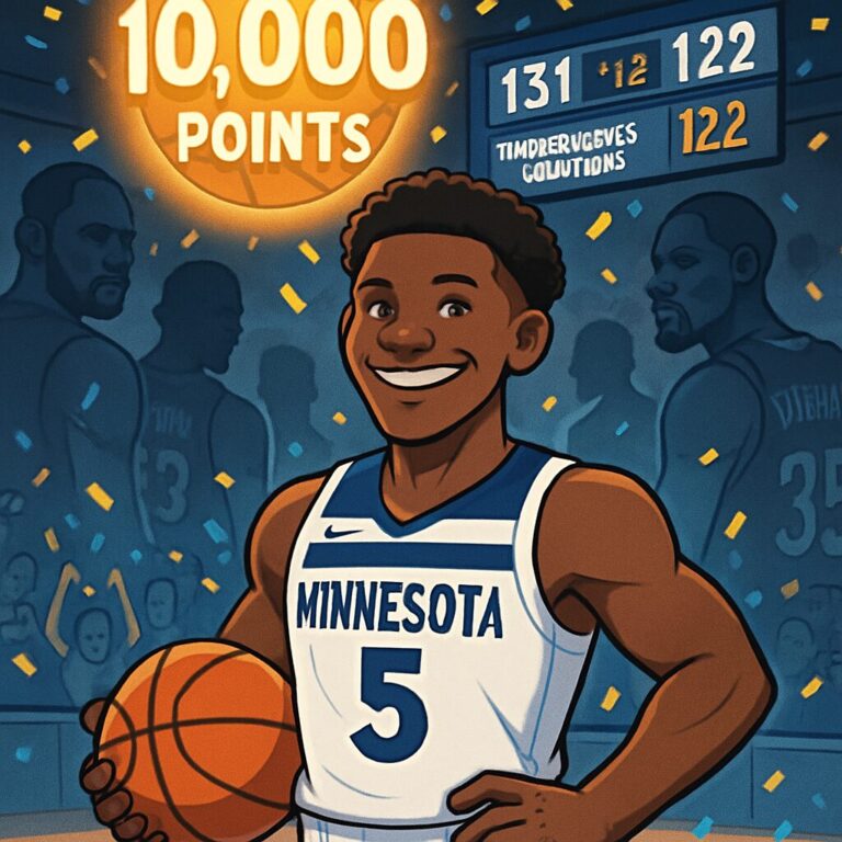 Anthony Edwards becomes 3rd-youngest player to reach 10,000 points ...