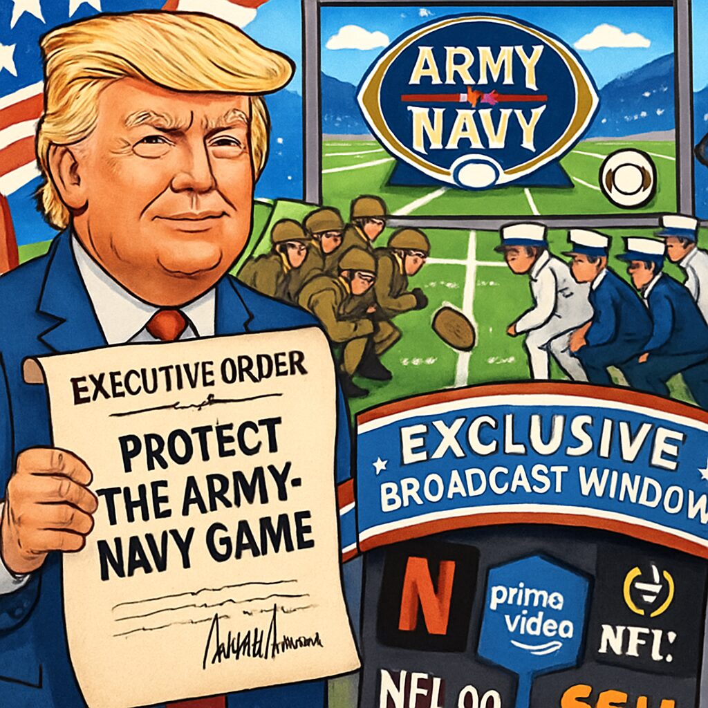Trump vows executive order to protect Army-Navy game from competing ...