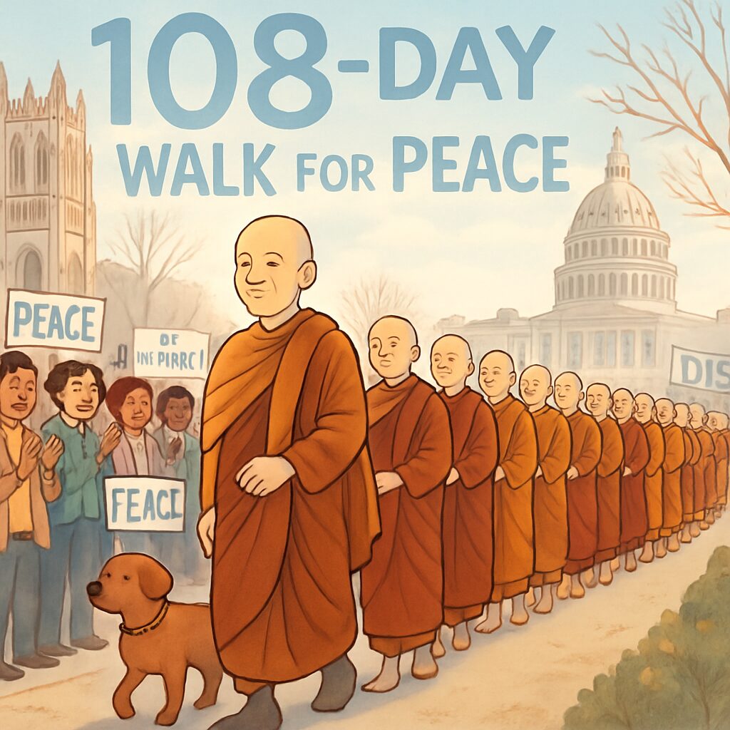 Buddhist monks’ 108-day Walk for Peace ends in Washington DC - Herald Times