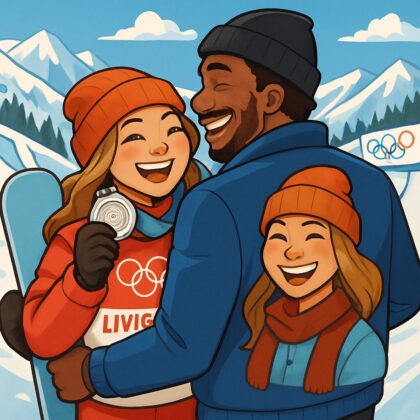 Snowboarder Chloe Kim celebrates silver medal with NFL boyfriend Myles ...